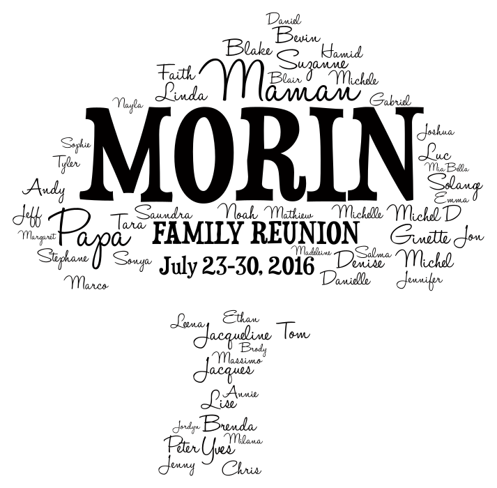 Morin Family Tree - script writing – WordArt.com