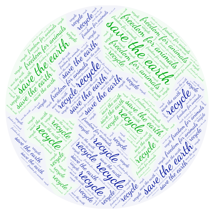 We only have one planet. Save it. – WordArt.com