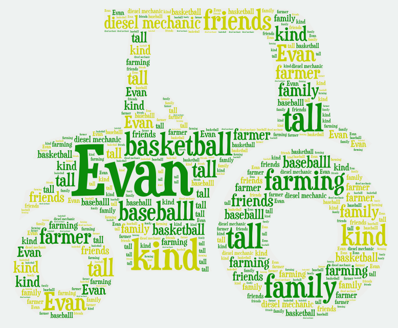 Bio Poem word art Evan – WordArt.com