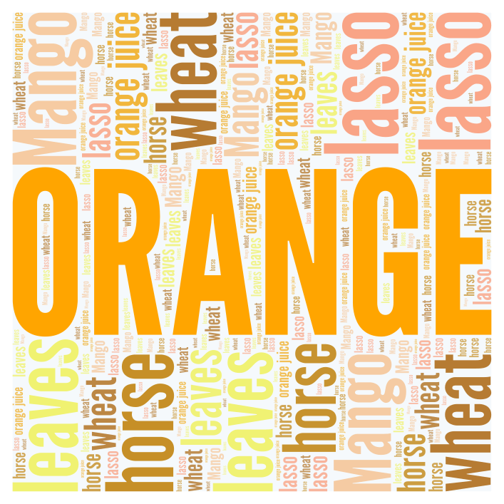 ORANGE – WordArt.com
