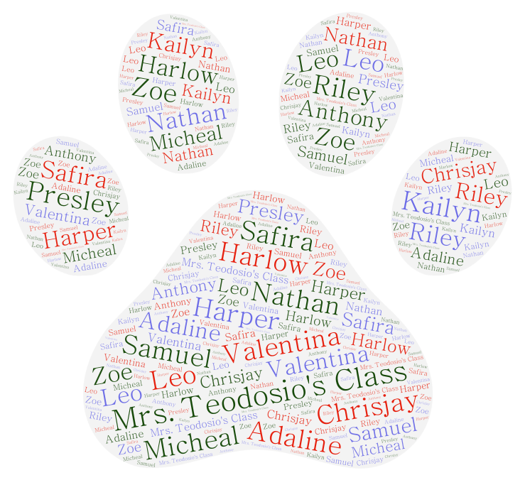 Grade 2 names 2024 – WordArt.com