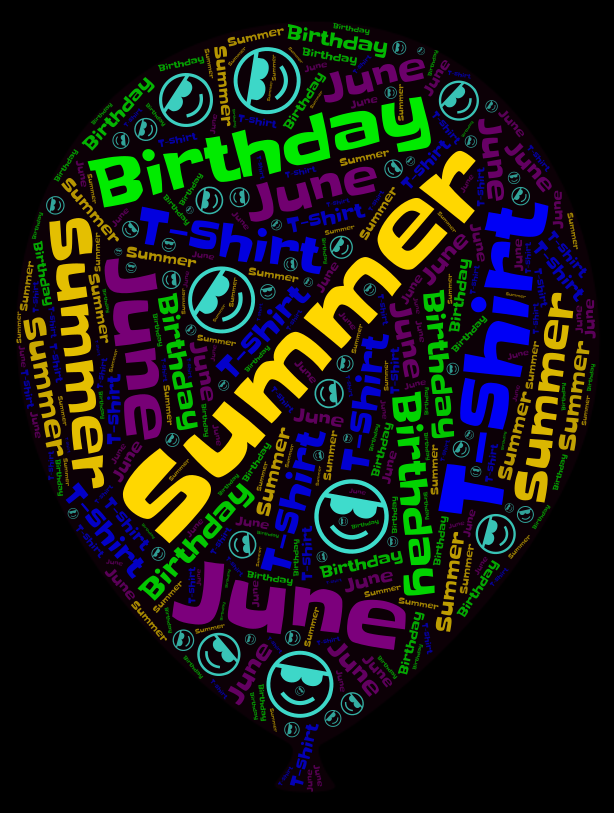 Summer Birthday Balloon – WordArt.com
