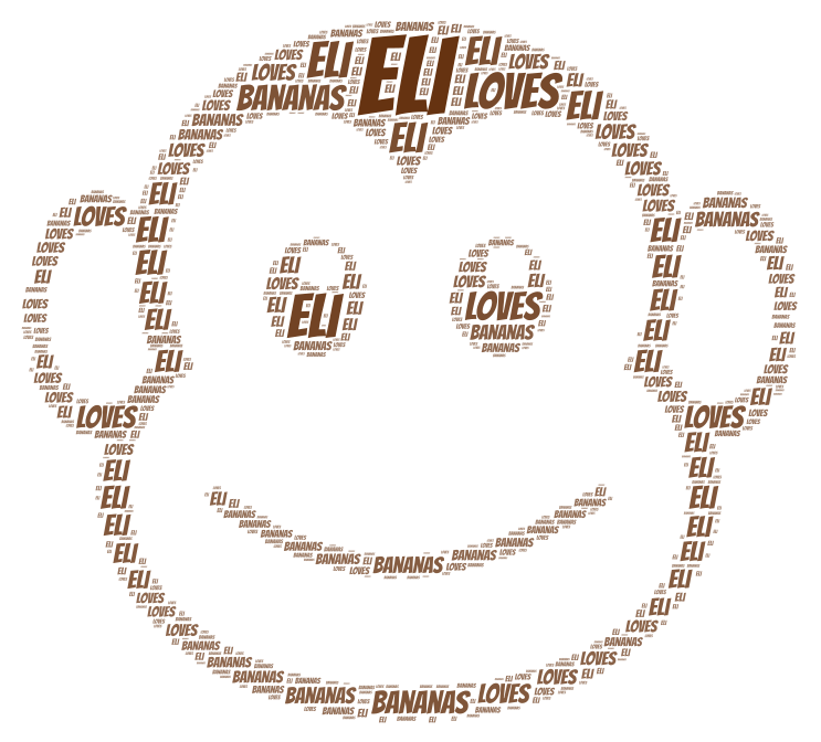 Eli Loves Bananas – WordArt.com