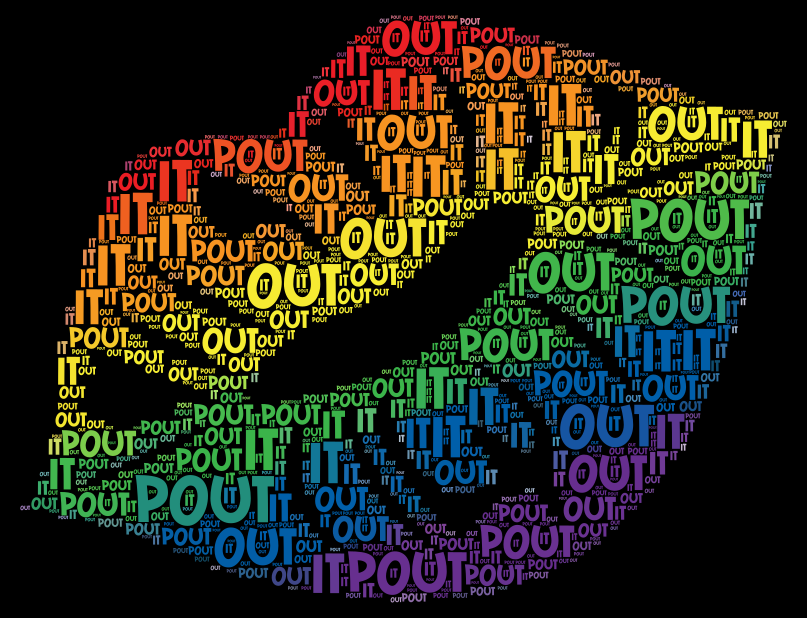 rainbow pout ! – WordArt.com