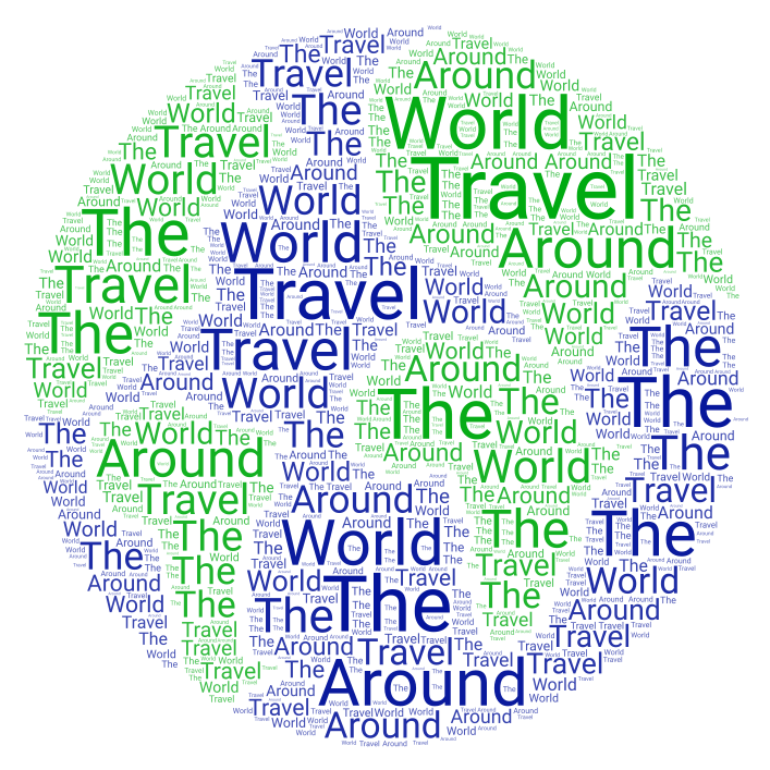 travel around the world – WordArt.com